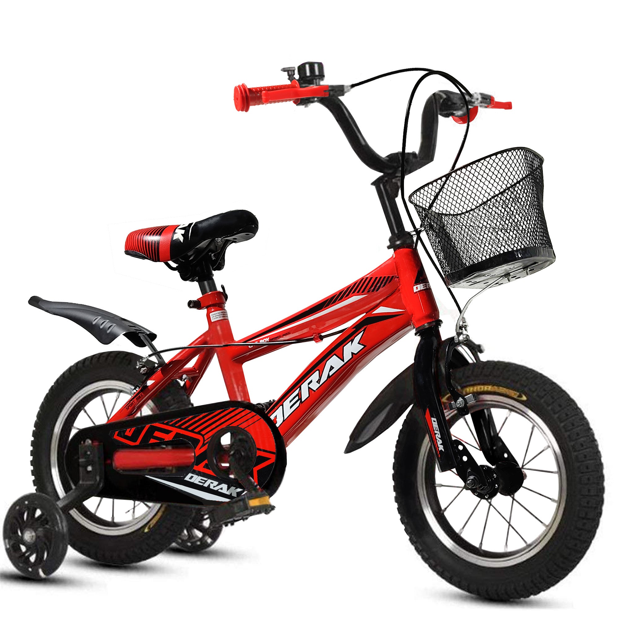 Cat Bike Kids 12 - 16 inch Hand Brake and Basket Training Wheels and F